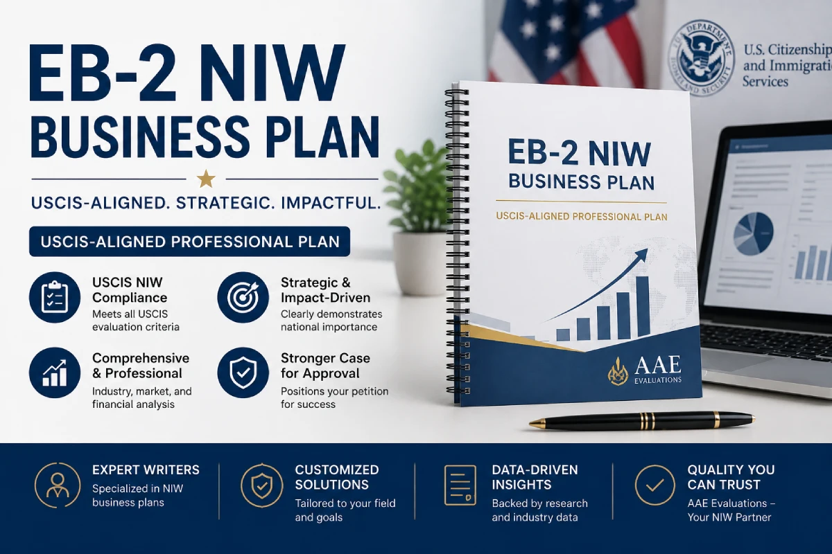 EB-2 NIW Business Plan | USCIS-Aligned Professional Plan | AAE Evaluations